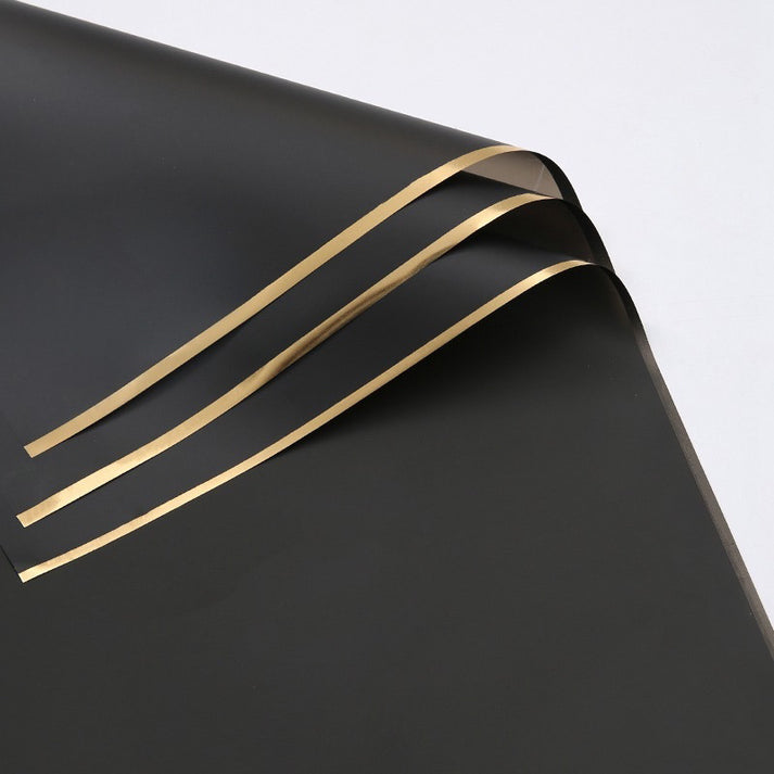 Gold Border Flower Wrapping Paper(Waterproof) – wrappers_manila